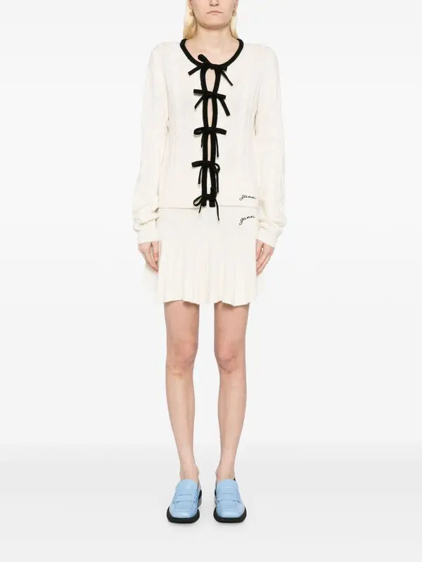 GANNI Lace-up Fastening Cardigan