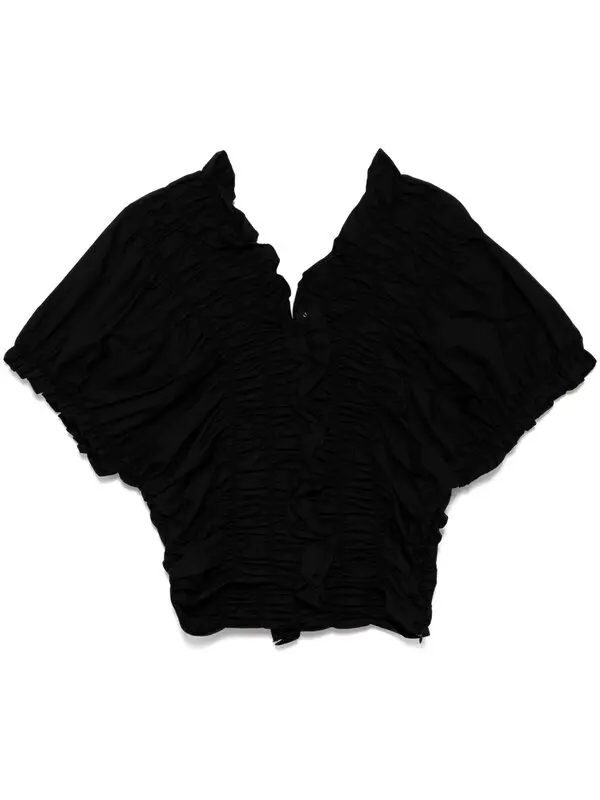 LEE MATHEWS V-neck Top - Black