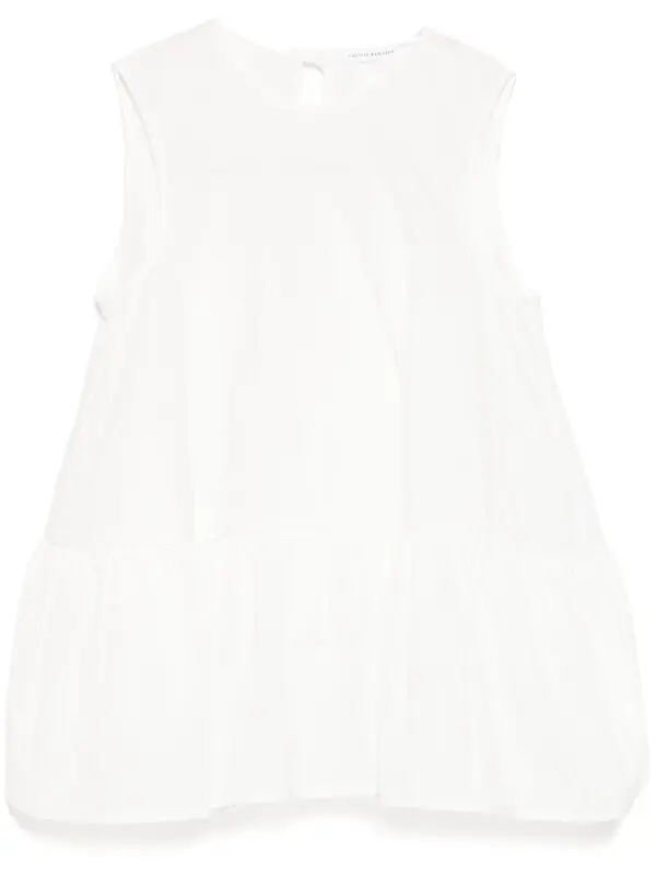 Cecilie Bahnsen Asta Tiered Top - White