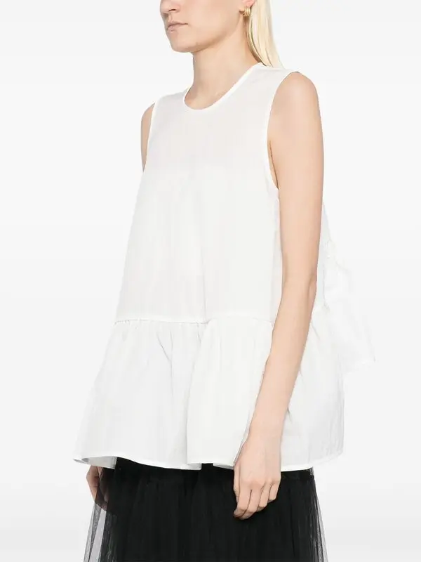 Cecilie Bahnsen Asta Tiered Top - White