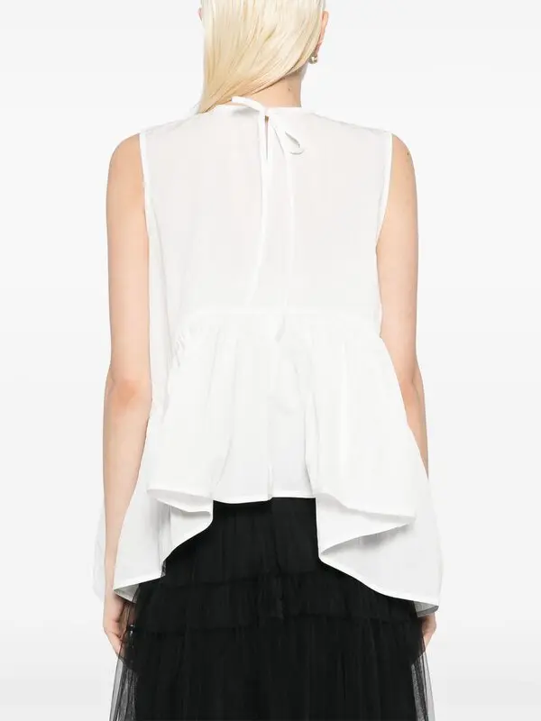 Cecilie Bahnsen Asta Tiered Top - White