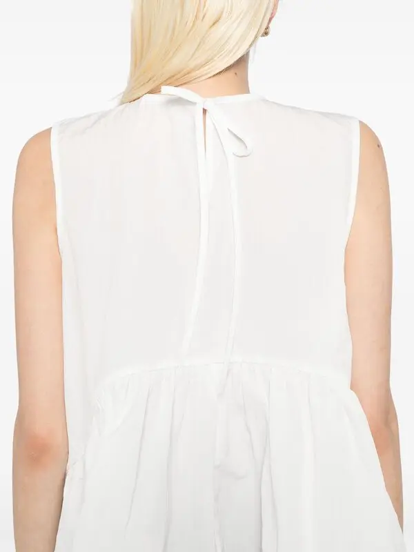 Cecilie Bahnsen Asta Tiered Top - White