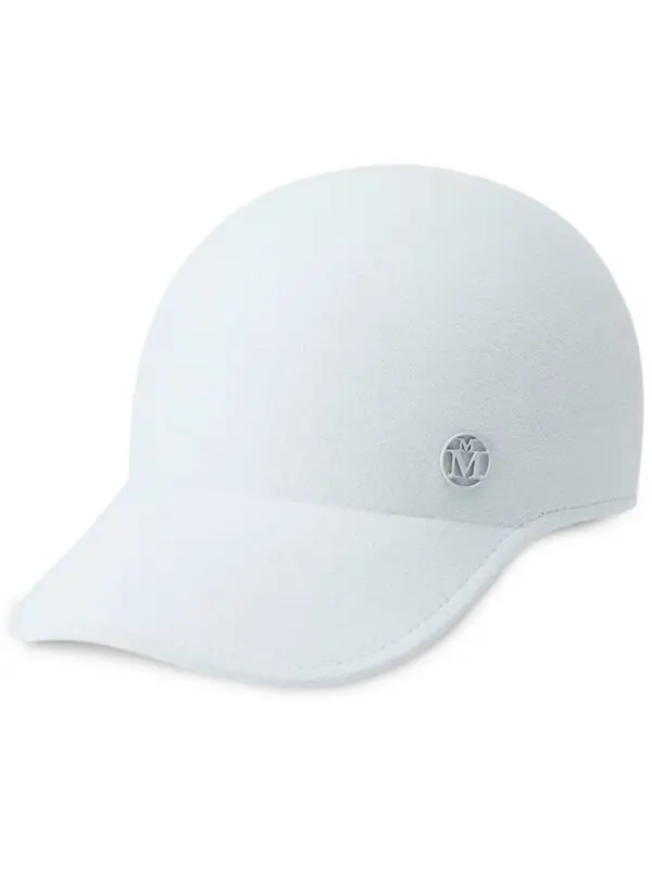 MAISON MICHEL Appliqué Logo Baseball Cap - Blue