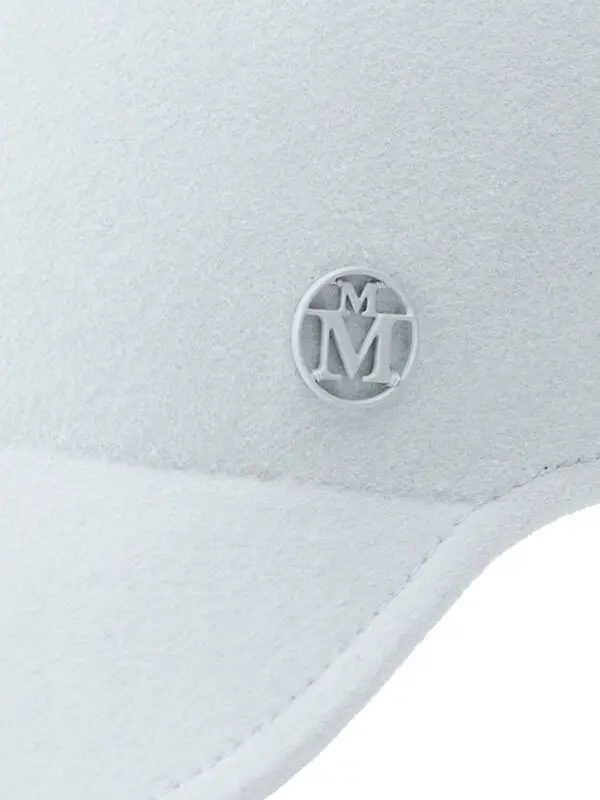 MAISON MICHEL Appliqué Logo Baseball Cap - Blue