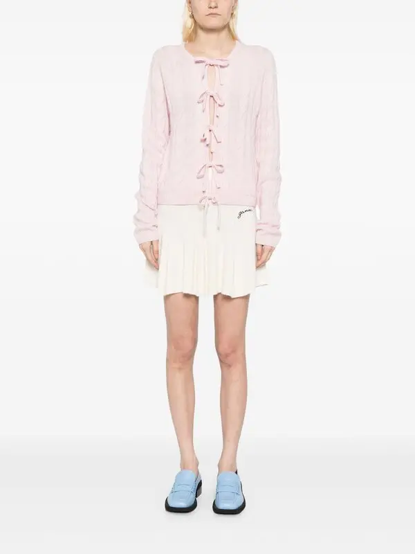 GANNI Lace-up Fastening Cardigan