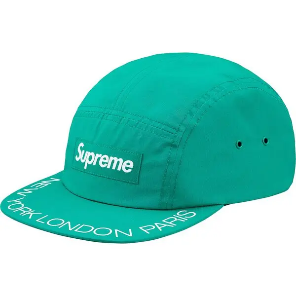 Supreme Visor Print Camp Cap - Aqua