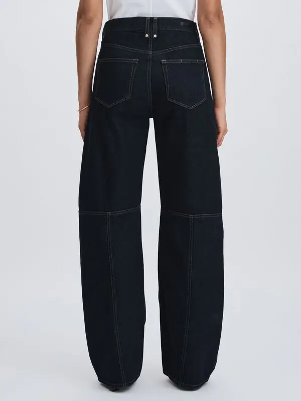 Paige Arellia Barrel-leg Jeans - Black/navy