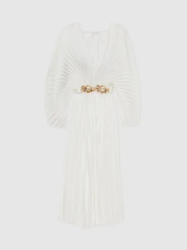 Acler Wonastow Pleated Maxi Dress With Belt