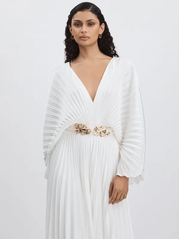 Acler Wonastow Pleated Maxi Dress With Belt