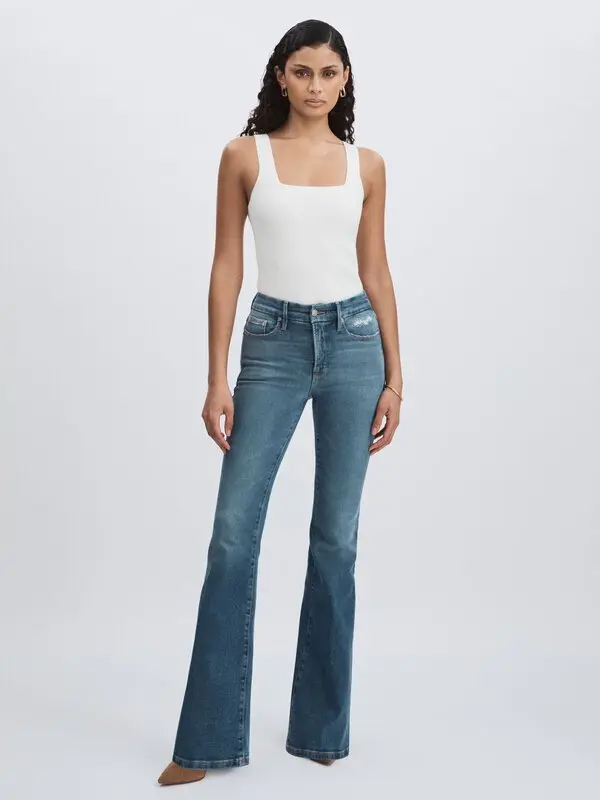 Good American Good Legs Flare Jeans