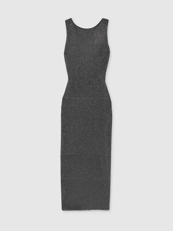 Good American Crystal Embellished Bodycon Dress
