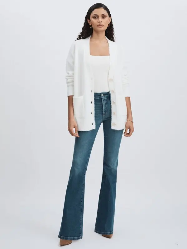 Good American Oversized Plush Cardigan