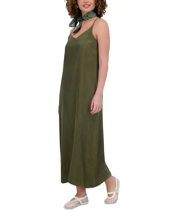 POINT Brushed A-line Slip Dress - Leaves