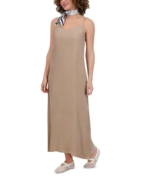 POINT Brushed A-line Slip Dress - Sand