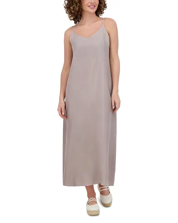 POINT Brushed A-line Slip Dress - Stone