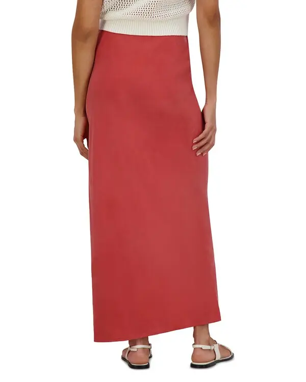 POINT Brushed Straight Skirt - Terracotta