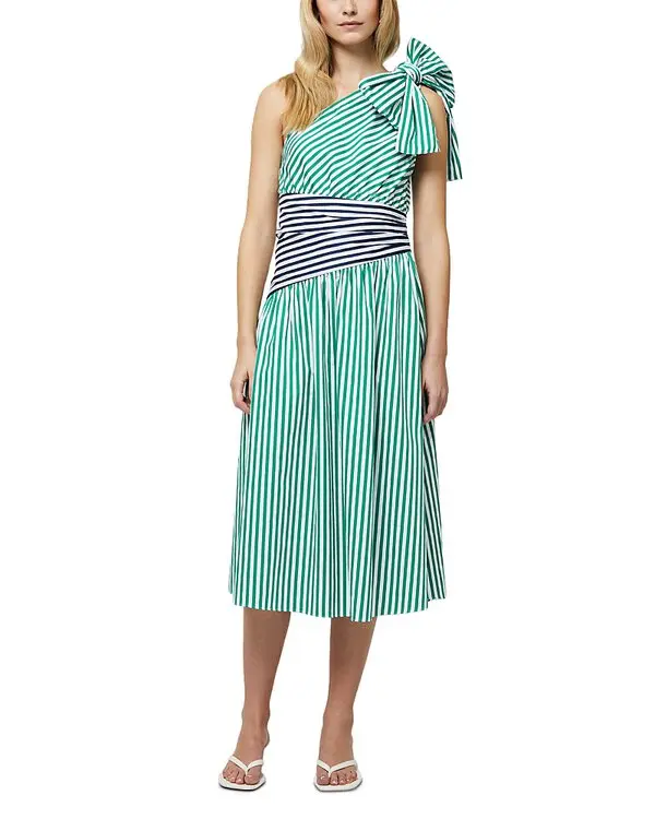 French Connection Alexis One Shoulder Dress In Green/Marine - 76% Off |  Editorialist