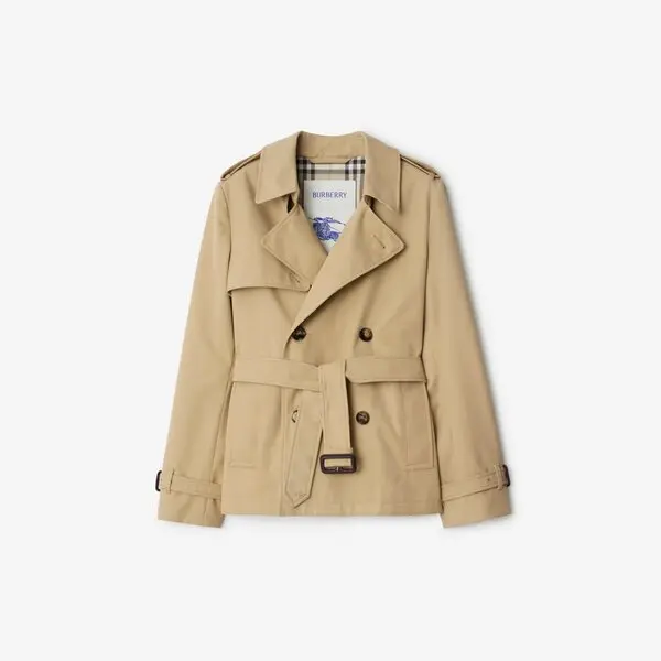 Burberry Cotton Blend Trench Jacket