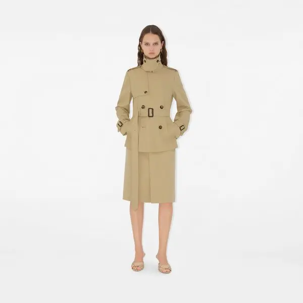 Burberry Cotton Blend Trench Jacket