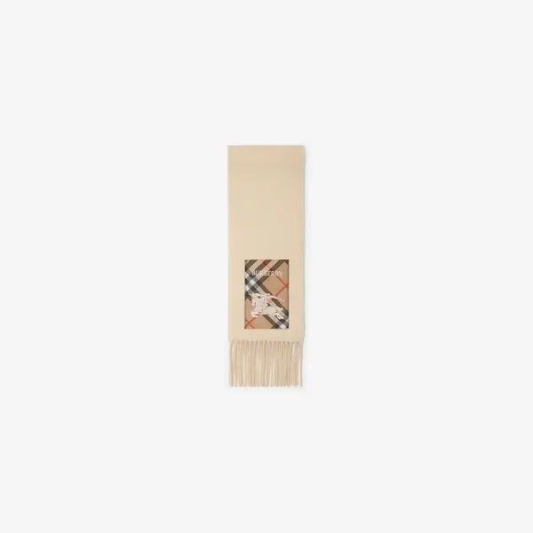 Burberry Check Label Cashmere Scarf