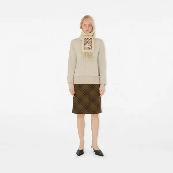 Burberry Check Label Cashmere Scarf