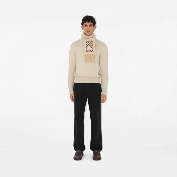 Burberry Check Label Cashmere Scarf