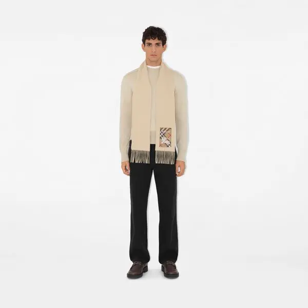 Burberry Check Label Cashmere Scarf