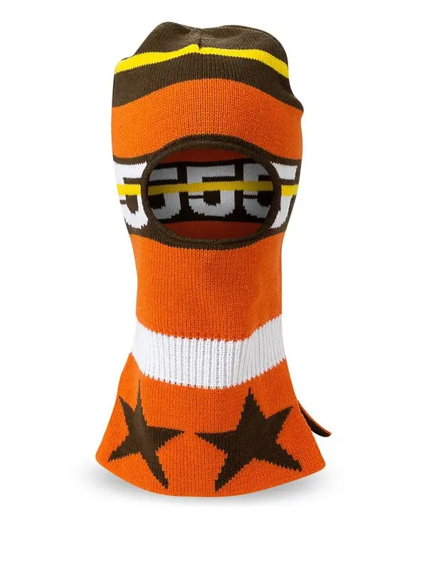SP5DER Logo-intarsia Balaclava - Orange