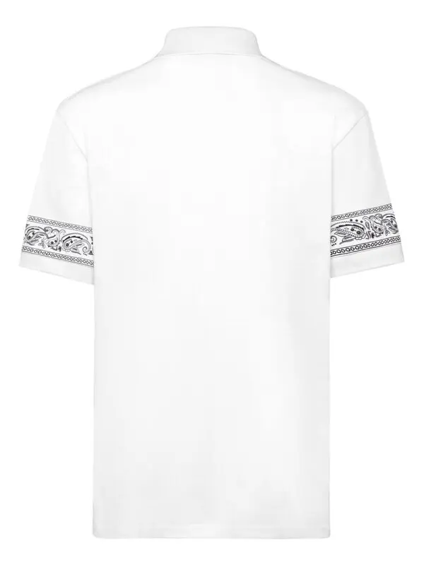 Philipp Plein Paisley Gothic Plein Polo Shirt - White
