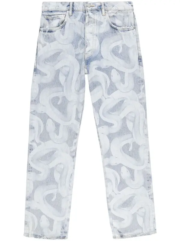 Purple Brand Snake Print Denim - Indigo | Editorialist