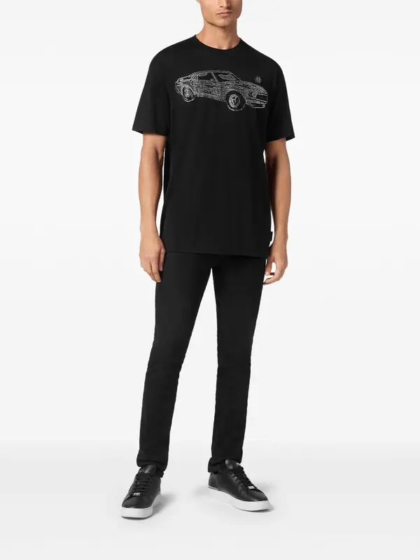 Philipp Plein Strass Cars Racing T-shirt