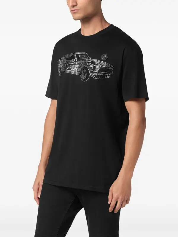 Philipp Plein Strass Cars Racing T-shirt