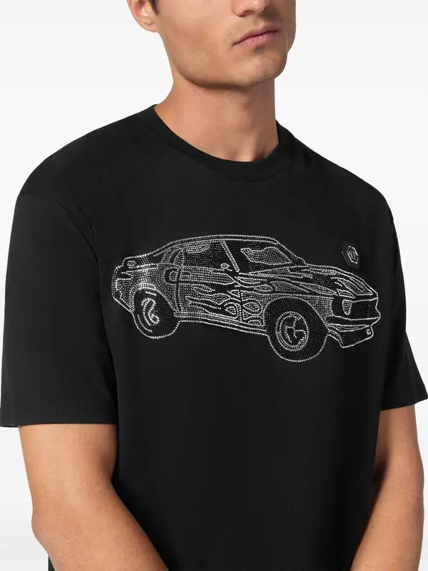 Philipp Plein Strass Cars Racing T-shirt