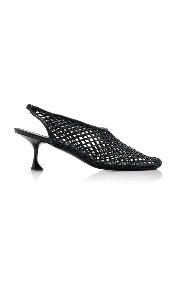 Proenza Schouler Leather Slingback Pumps - Black