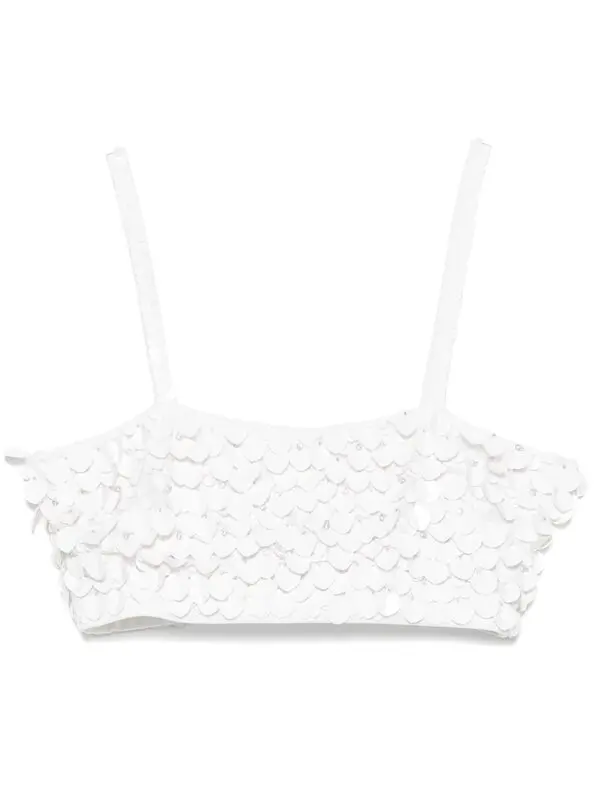 P.a.r.o.s.h Paillette-embellished Top - White