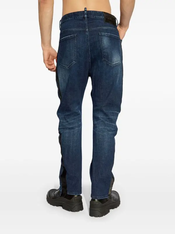 Dsquared2 Distressed Straight Leg Jeans - Blue