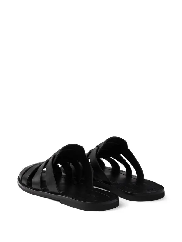 Prada Leather Fisherman Mules - Black | Editorialist display picture 1