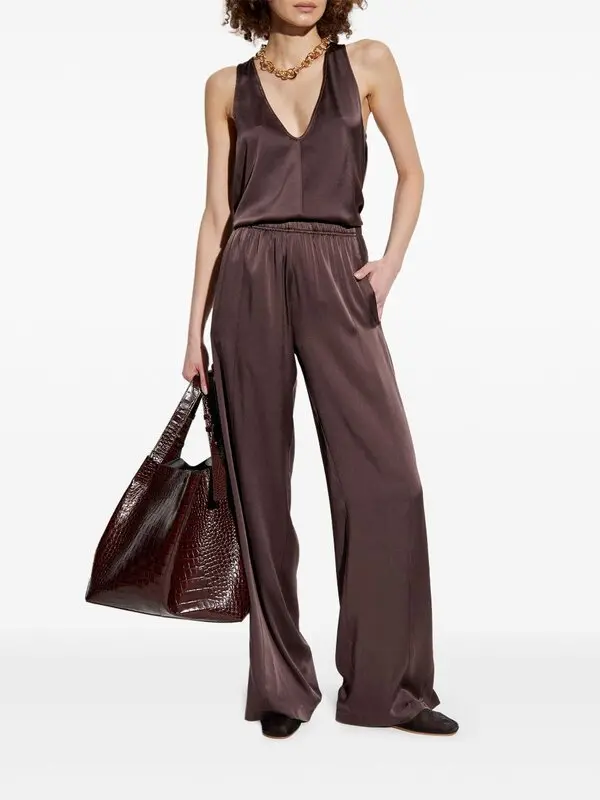 FORTE_FORTE V-neck Silk Blouse