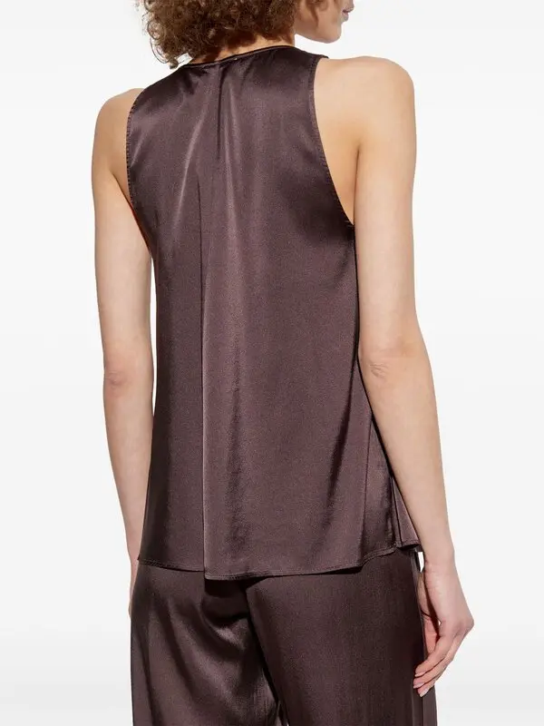 FORTE_FORTE V-neck Silk Blouse