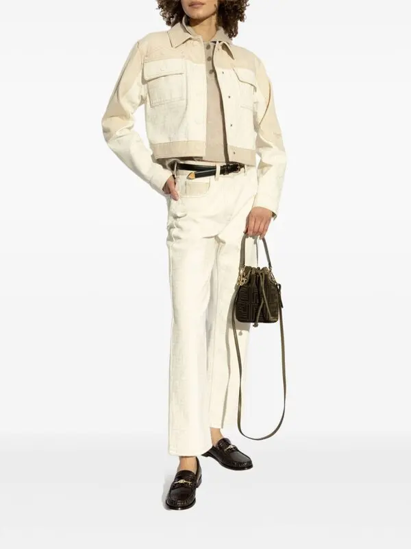 LISA YANG Carolyn Buttoned Collared Polo Top - Neutrals