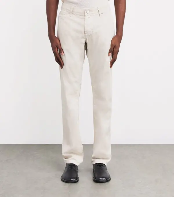 Jacob Cohen Nick Slim Stretch-cotton Chinos - White