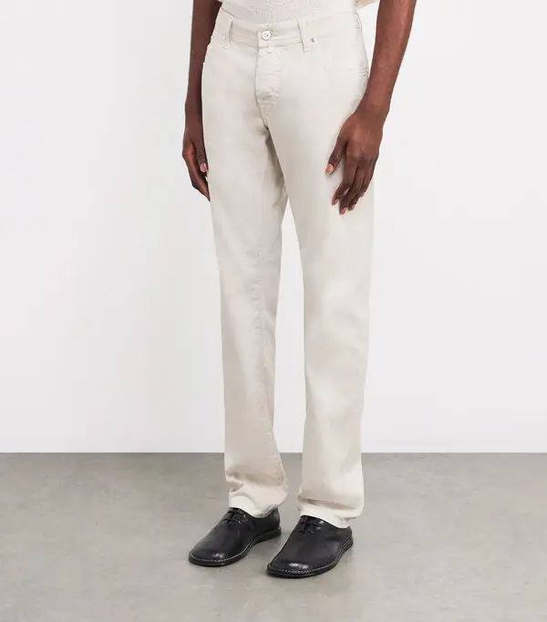 Jacob Cohen Nick Slim Stretch-cotton Chinos - White