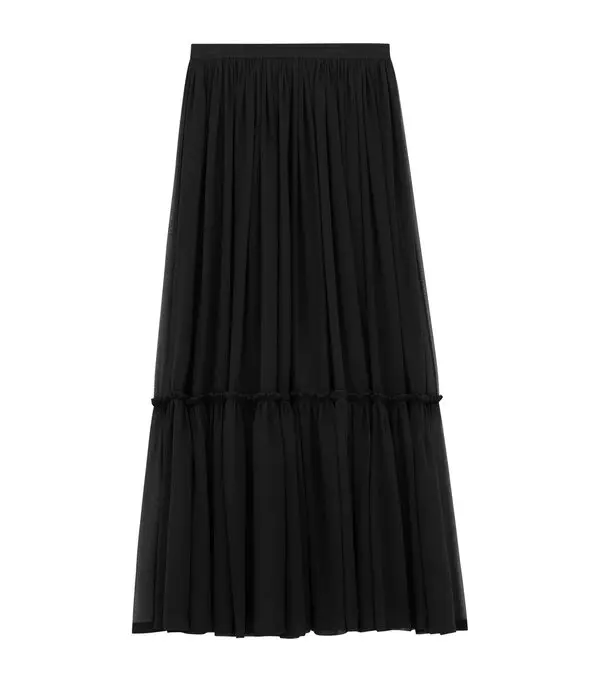 Saint Laurent Silk Maxi Skirt