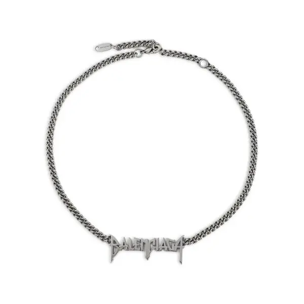 Balenciaga Typo Necklace - Grey
