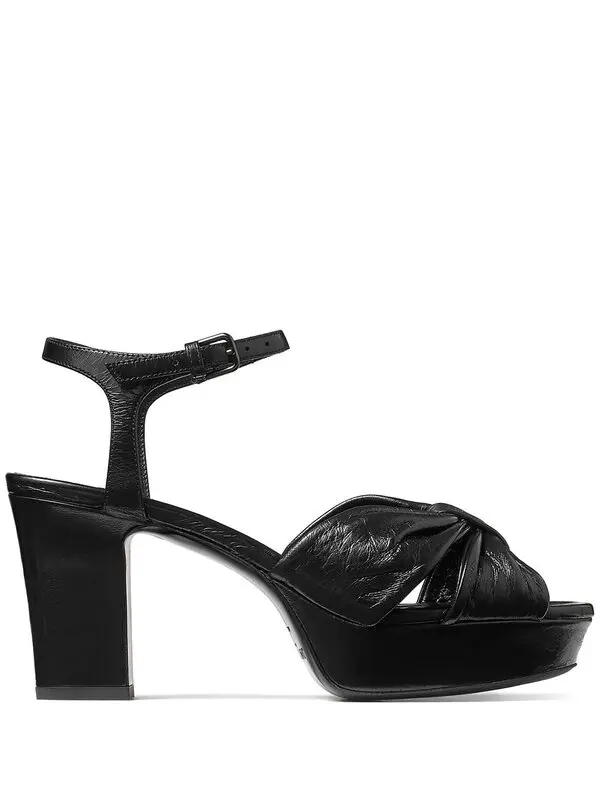 JIMMY CHOO 80mm Heloise Sandals - Black