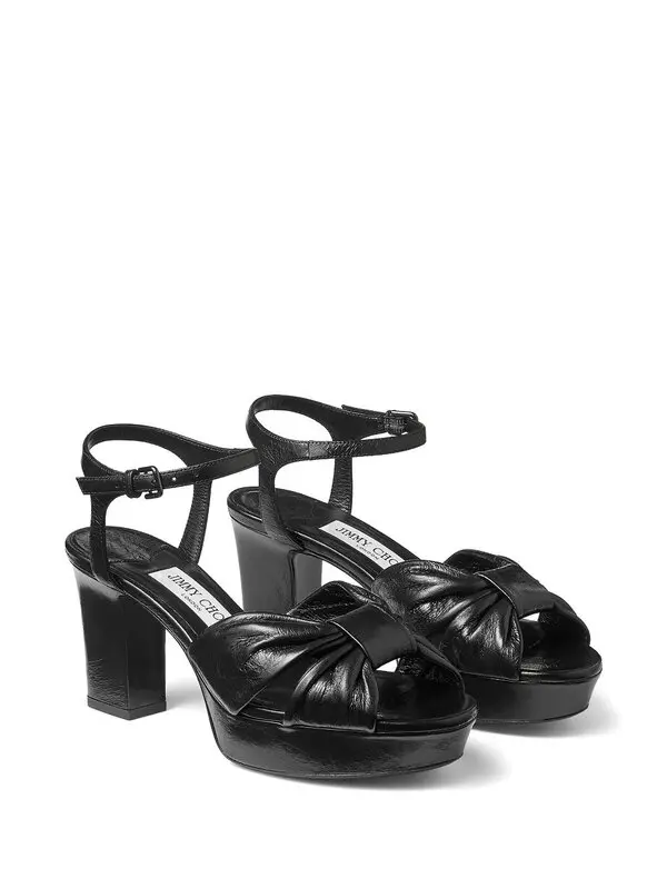 JIMMY CHOO 80mm Heloise Sandals - Black