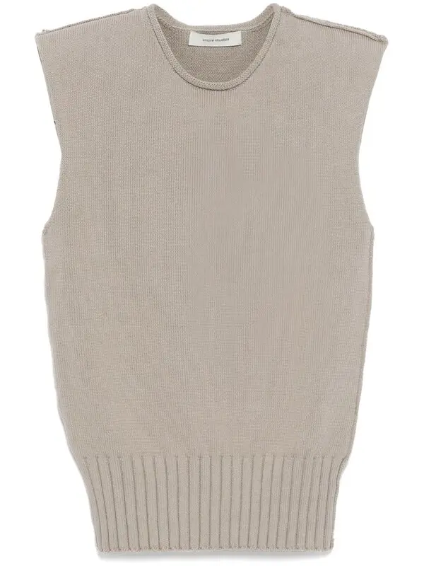 ENTIRE STUDIOS Burns Knit Vest - Grey