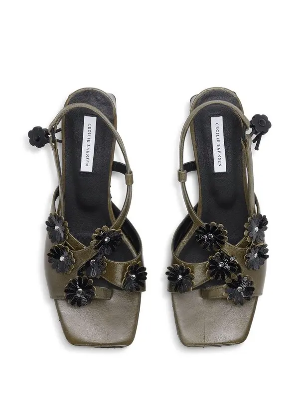 Cecilie Bahnsen Arna Sandals - Green