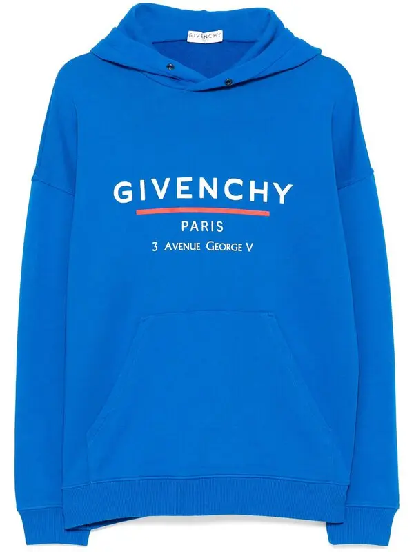 Givenchy Logo-print Hoodie - Blue
