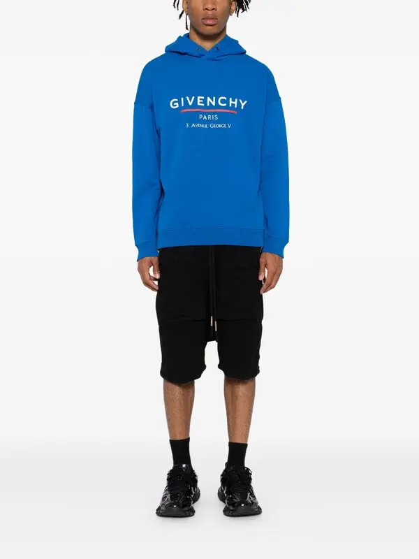 Givenchy Logo-print Hoodie - Blue
